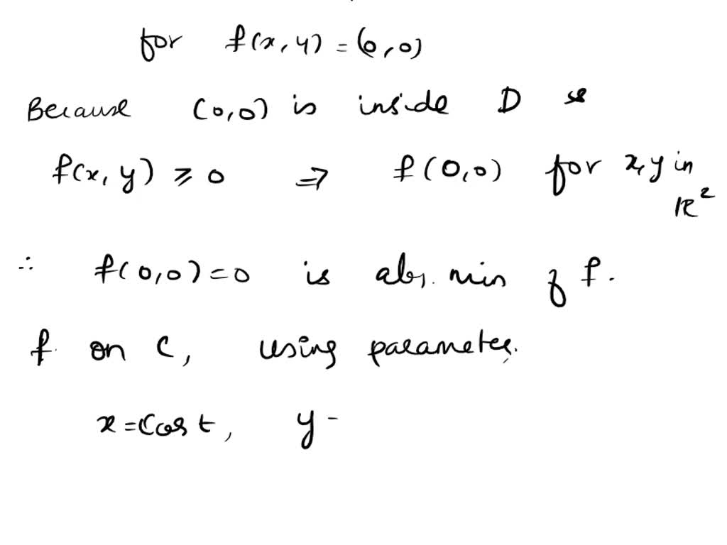 SOLVED Find The Maximum And Minimum Values Of F x Y 2x 2 3y 2 On