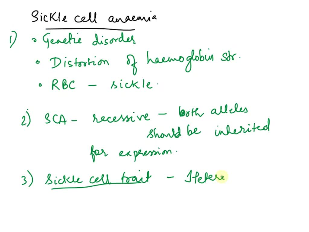 SOLVED: What is sickle cell disease? Is the sickle cell allele dominant ...