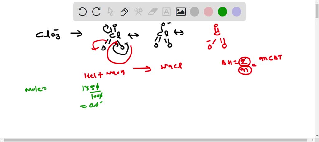 SOLVED: Q1 a) Draw all possible Lewis structure for ClO3- and calculate ...