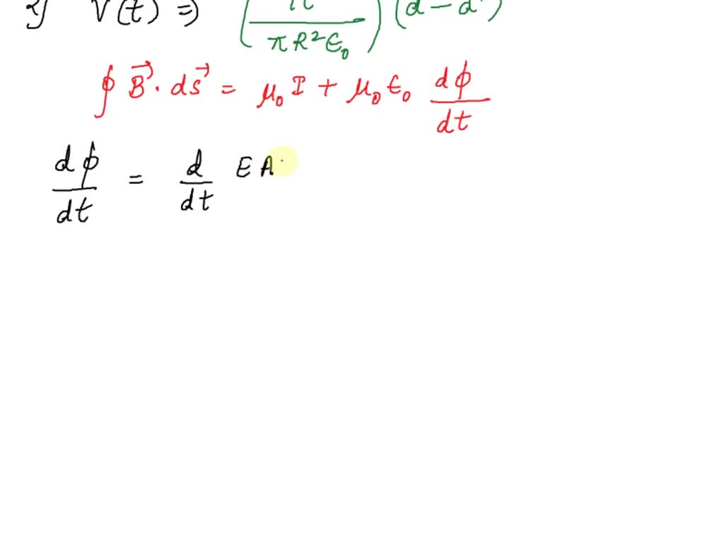 SOLVED: Problem 1: Gauss's Law A circular capacitor of spacing d and ...