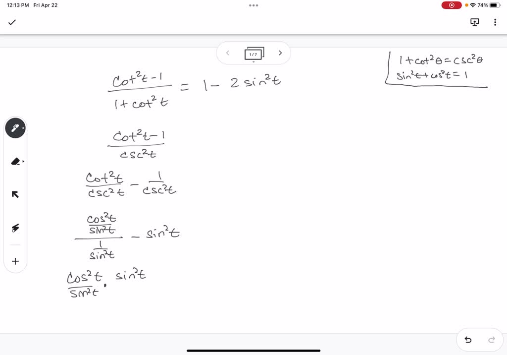 SOLVED: Several trigonometric identities and formulas are given below ...