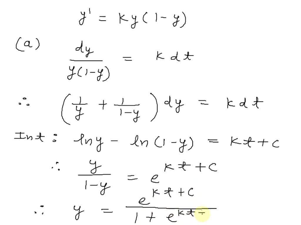 SOLVED: model for the spread of a contagious disease is obtained by ...