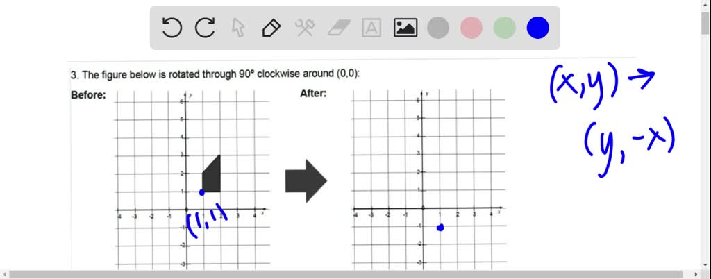 SOLVED: 3. The figure below is rotated through 90* clockwise around (0 ...