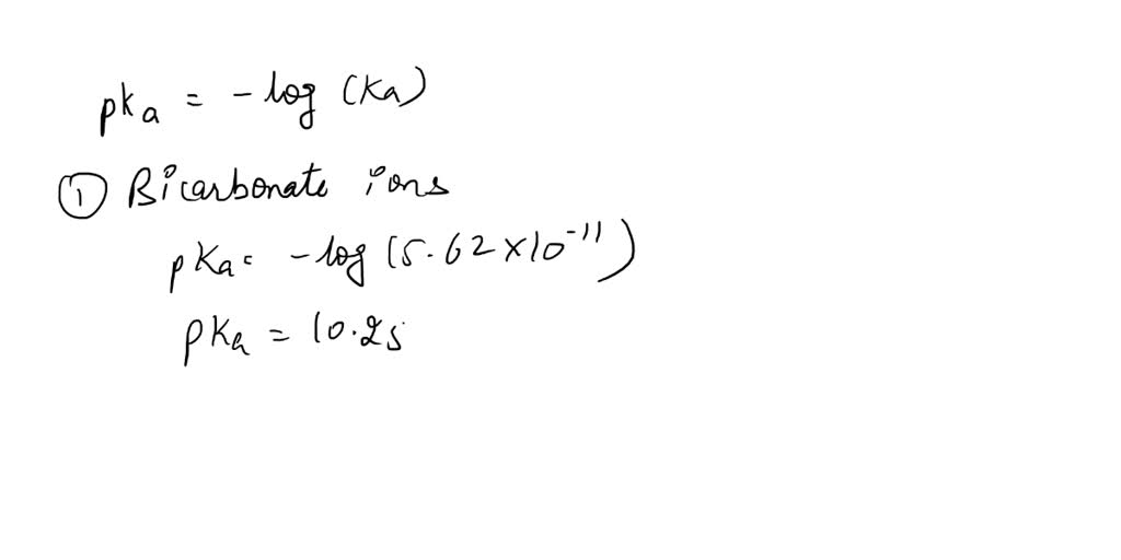 SOLVED: Calculate the Ka value for the following acids: a) Formic acid (pKa=3.75) b) Picric acid ...