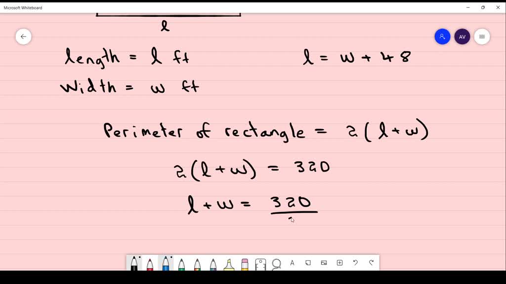 SOLVED: A rectangular field has a perimeter of 160 feet. The length is 8 feet more than five ...
