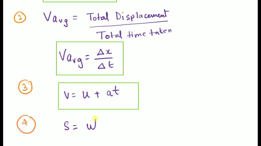 Solved 1 Relation Between Initial Final Velocity Acceleration And