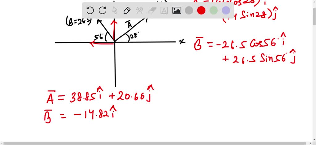 SOLVED: (II) (a) Given the vectors A and B shown in Fig. 3-35 ...