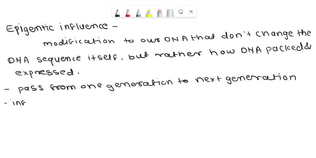 SOLVED: a) Briefly describe the biological mechanism of epigenetic ...