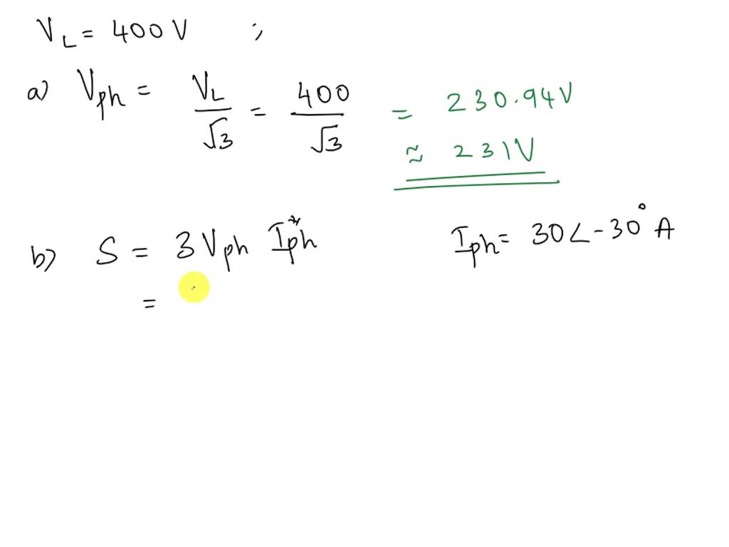 A balanced star connected load is supplied from a symmetrical 3 phase ...