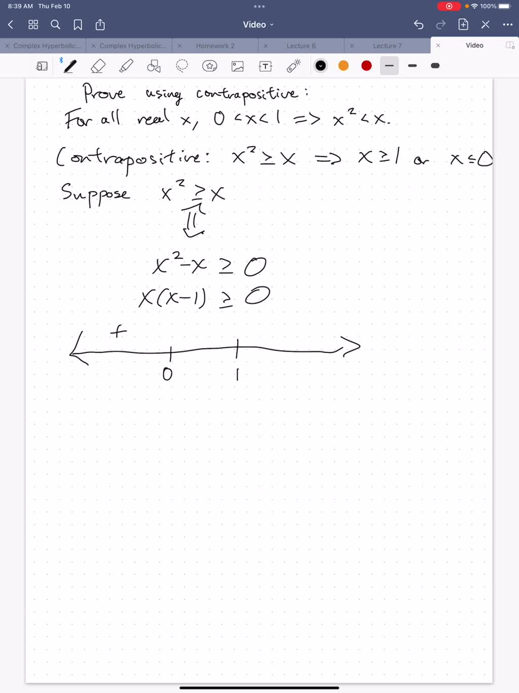 SOLVED: Let % be a real number For each proposition; write the ...