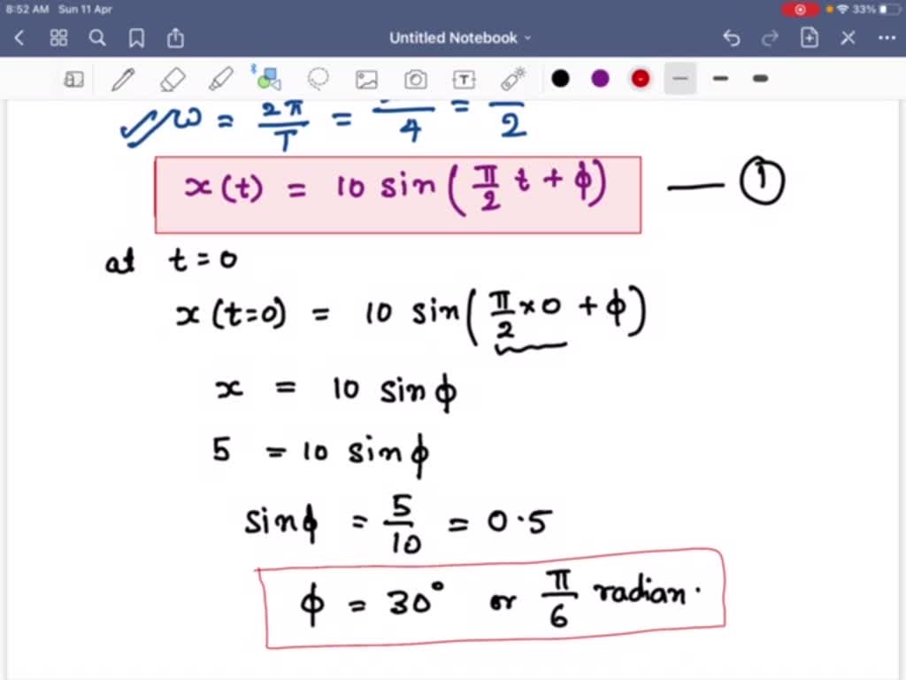 SOLVED:7. II FIGURE EX15.7 is the position-versus-time graph of a ...