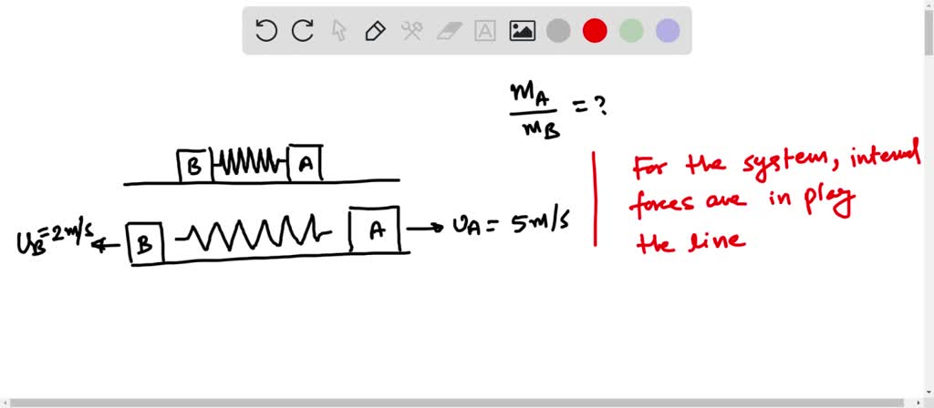 SOLVED: 2) Two objects, A and B, initially at rest, are "exploded" apart by the release of a ...