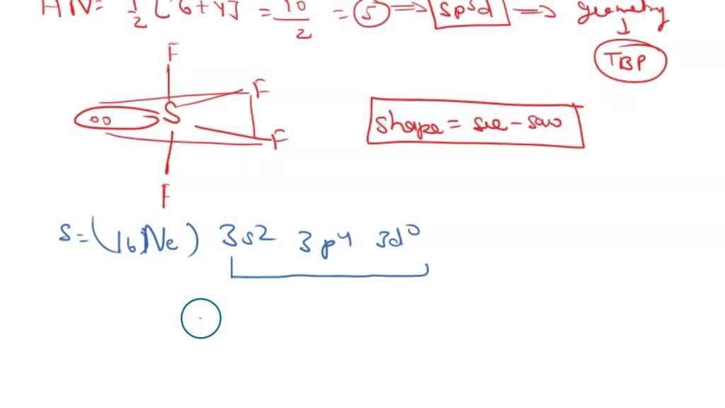 SOLVED: CHEM For the molecule SF4 1. draw the diagram of the atomic ...