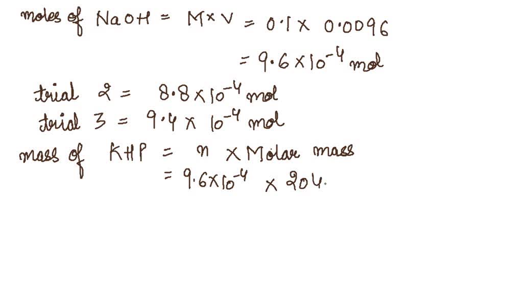 SOLVED: 5 Use table to record your titration data in the data and observations section of your ...
