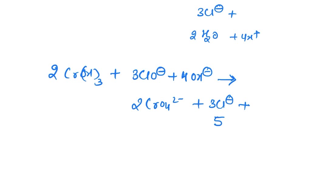 SOLVED: Balance the following equation in basic solution using the ...