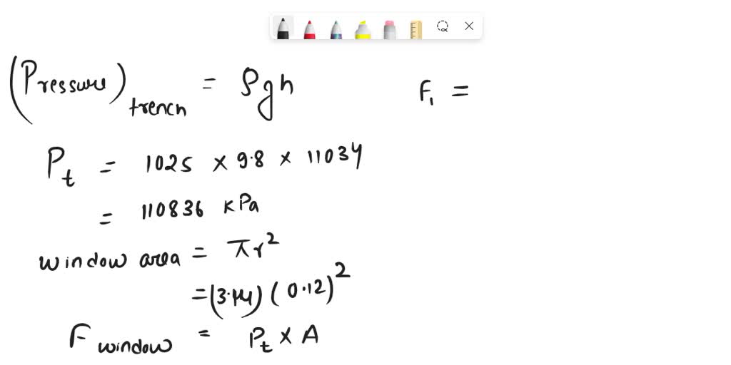 SOLVED: topic : Solids and Fluids An underwater vehicle is to explore ...