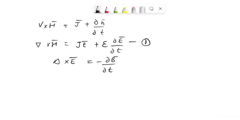 SOLVED: Starting from Maxwell's equations, derive wave equations for ...