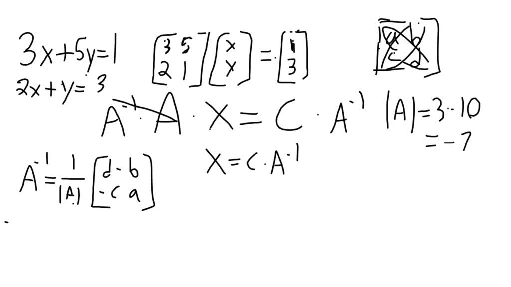 SOLVED Solve The System Of Linear Equations By Matrix Inversion Method