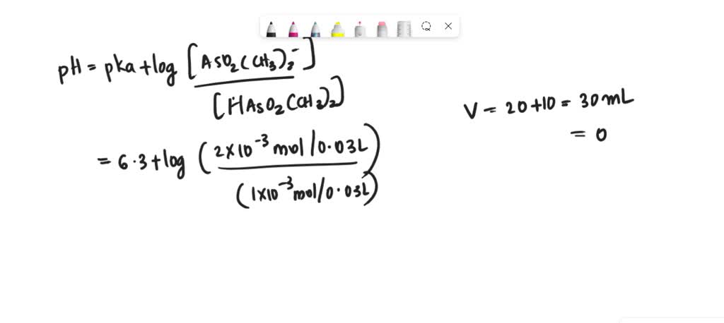 SOLVED: Cacodylic acid (dimethylarsinic acid, HAsO2(CH3)2) is a common ...