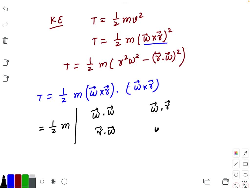 solved-the-kinetic-energy-of-single-particle-is-given-by-t-gm-u-v