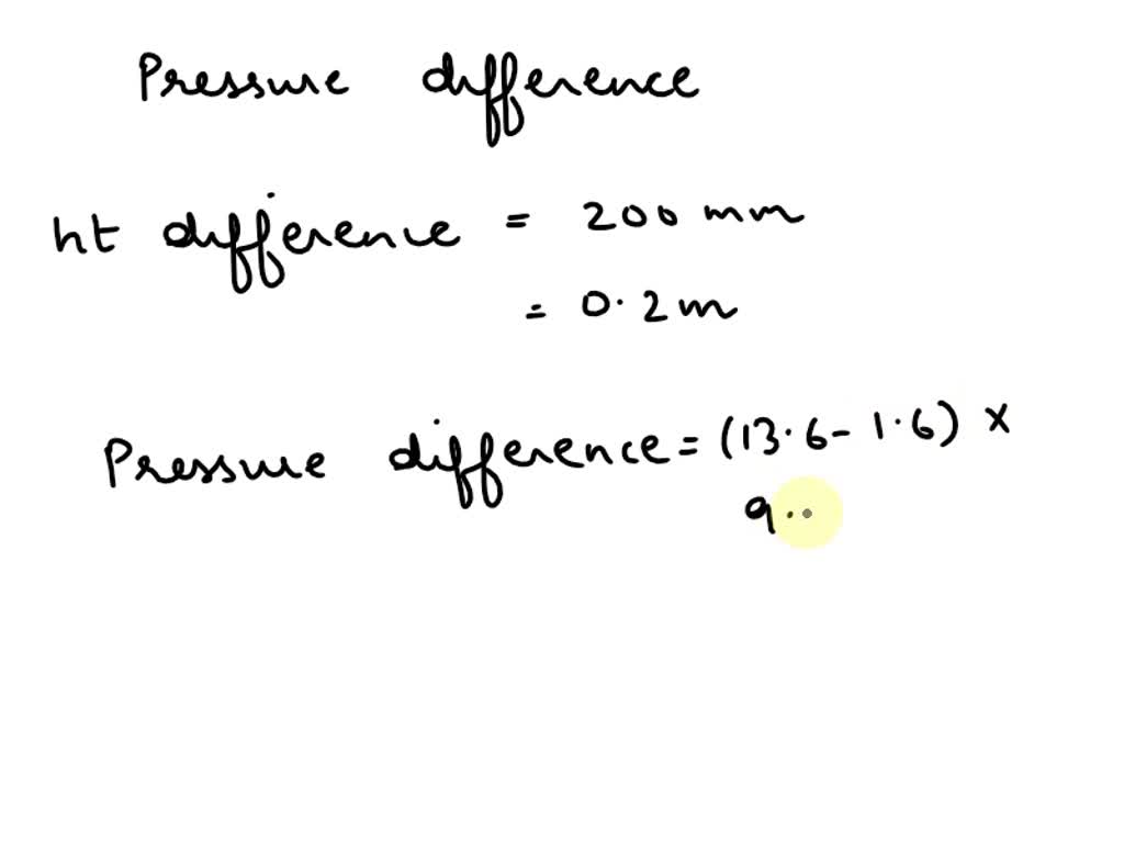 SOLVED: A simple U-tube manometer is installed across an orifice meter ... SOLVED: A simple U-tube manometer is installed across an orifice meter ...