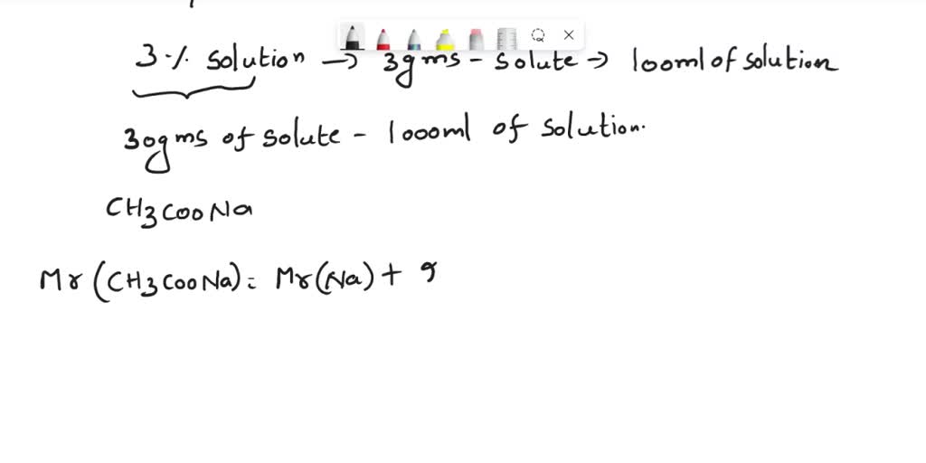 SOLVED: You are preparing a bag of SODIUM CHLORIDE/SODIUM ACETATE 3% SOLUTION 1000ML.You have ...