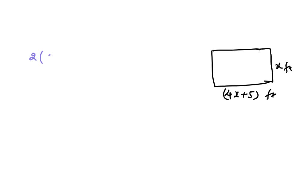 SOLVED: A rectangle's width is one-fifth its length, and its perimeter ...