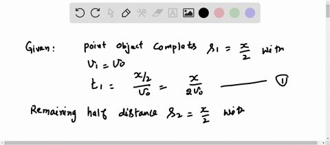 SOLVED: A body covers the first half of the distance with a velocity v and the second half in ...