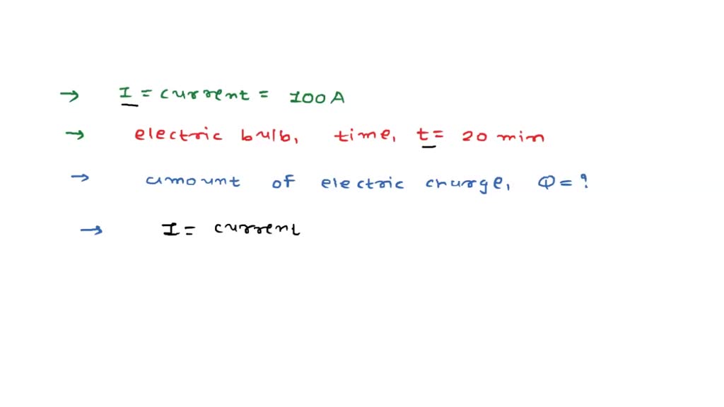 SOLVED: A current of 100 A is drawn by a filament of an electric bulb ...