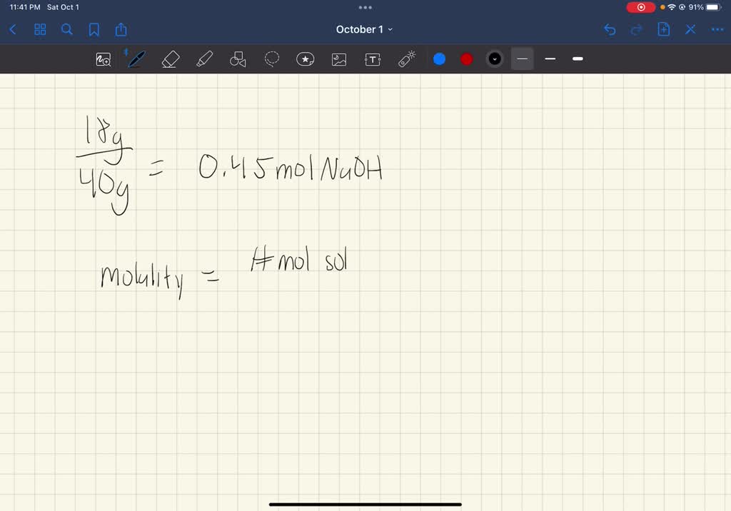 SOLVED: Calculate the molal concentration of a solution that contains ... SOLVED: Calculate the molal concentration of a solution that contains ...