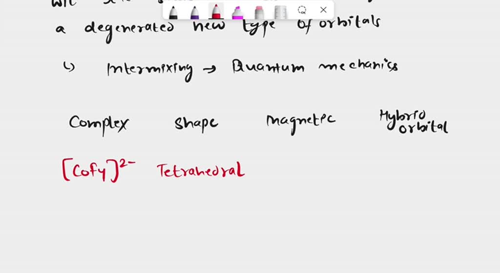 SOLVED: Compare the following complexes with respect to their shape ...
