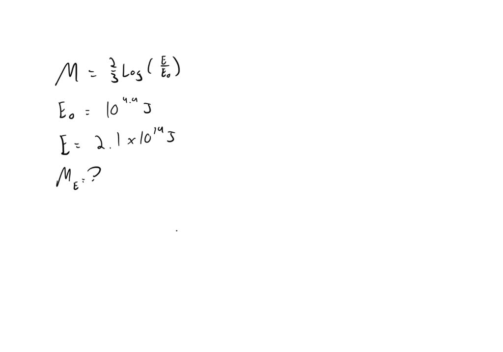 SOLVED: The magnitude, M, of an earthquake is represented by the ...