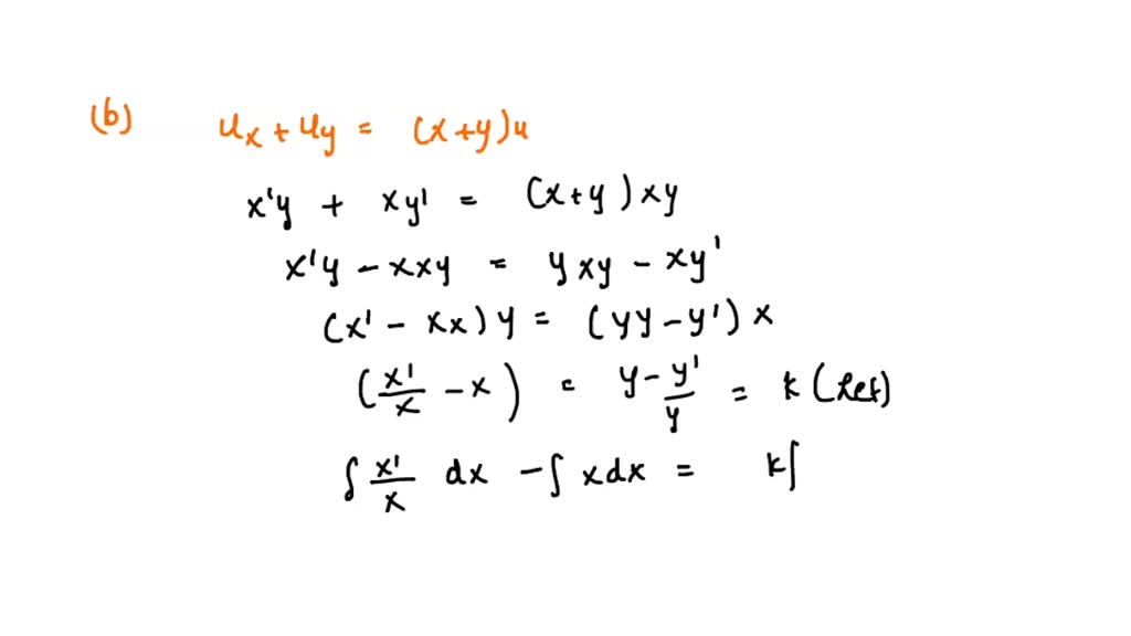 Find solutions u(x, y) of the following equations by separating ...