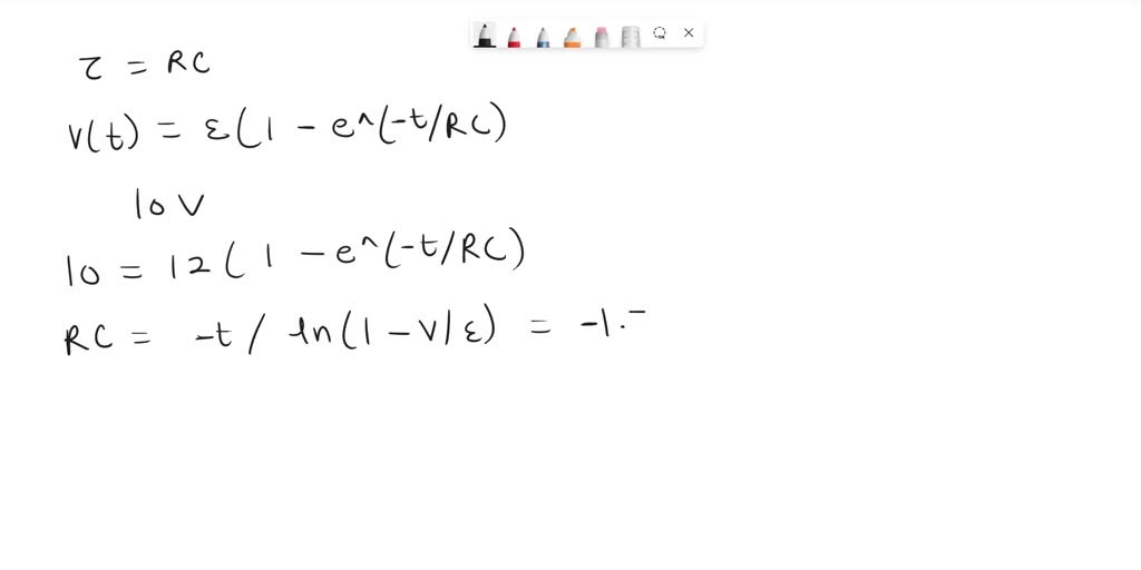 SOLVED: A RC circuit, shown in the schematic above, is used to control ...