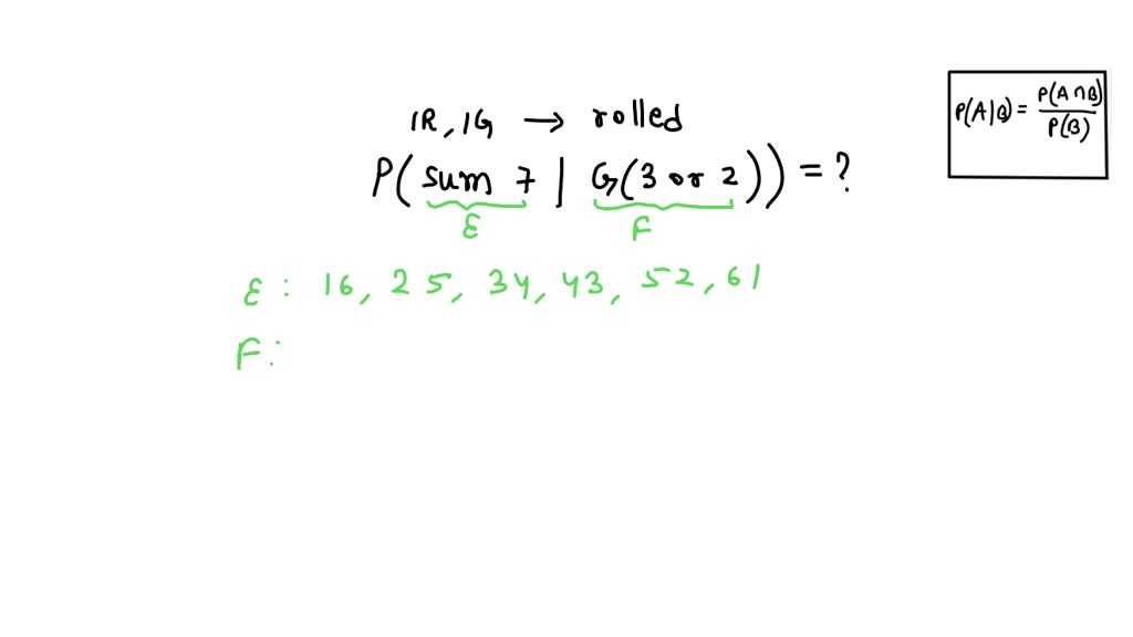 SOLVED: 'Find the conditional probability of the indicated event when ...