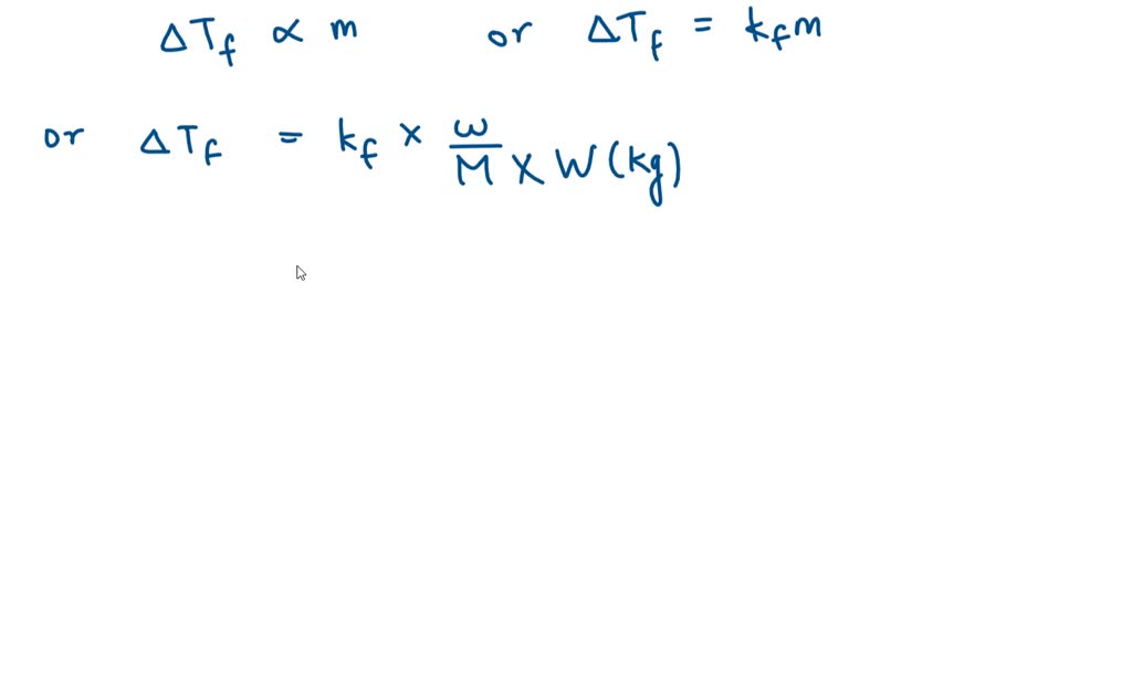 SOLVED: 3.9 g of benzoic acid dissolved in 49 g of benzene shows a depression in freezing point ...