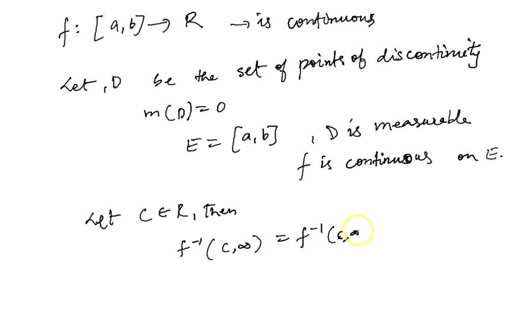 SOLVED: 11. Let f be a continuous real-valued function on the metric space M. Let B be the set ...