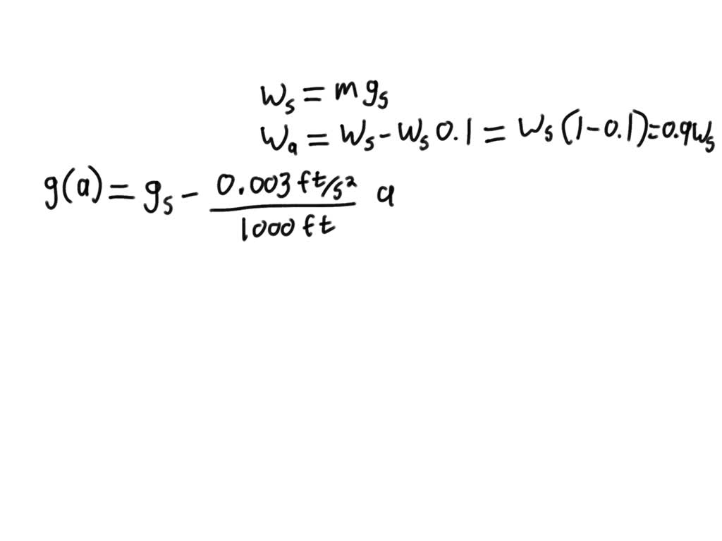 SOLVED: The acceleration due to gravity at sea level is g = 9.81 m/s^2 ...