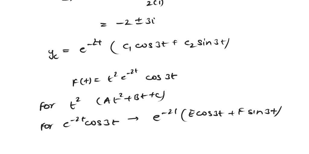 SOLVED: (use method of undetermined coefficients) Find the correct form ...