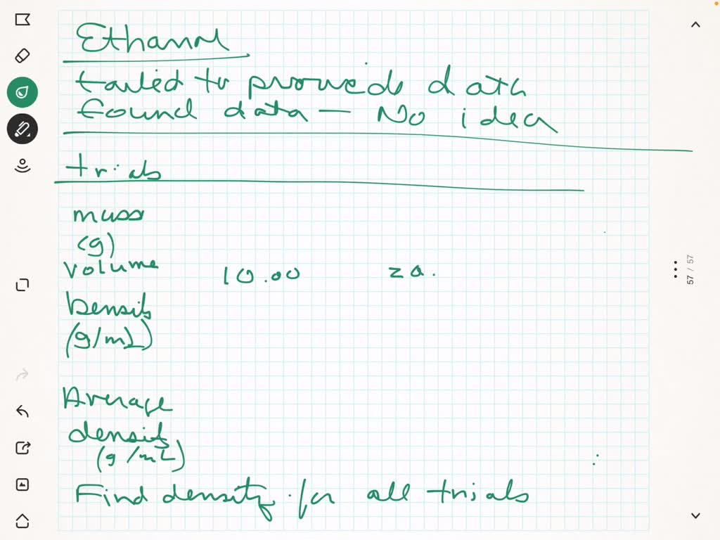 SOLVED: In Experiment 1, you took measurements for three volumes of ...