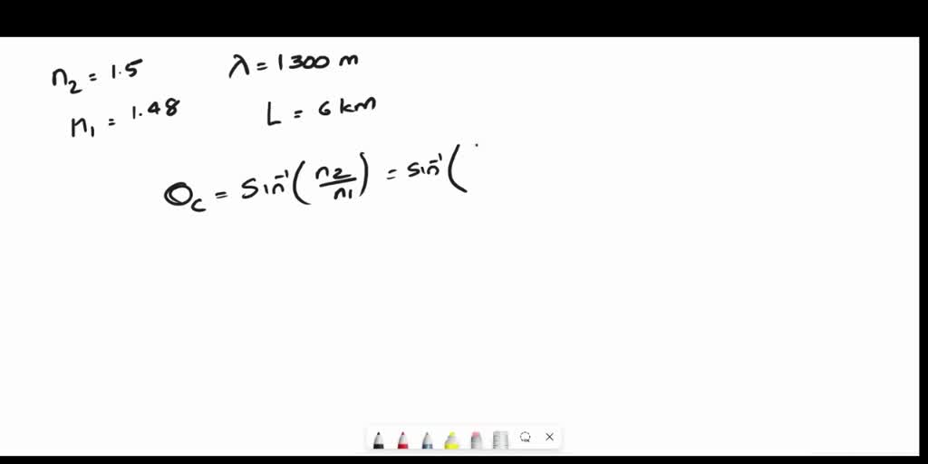 SOLVED: The core diameter of a multimode step index fiber is 100 Âµm and the fiber has a core ...