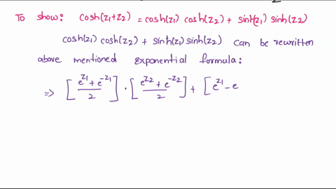 SOLVED: (1) Show that the complex conjugate of coS 2 is cos(z) and that ...