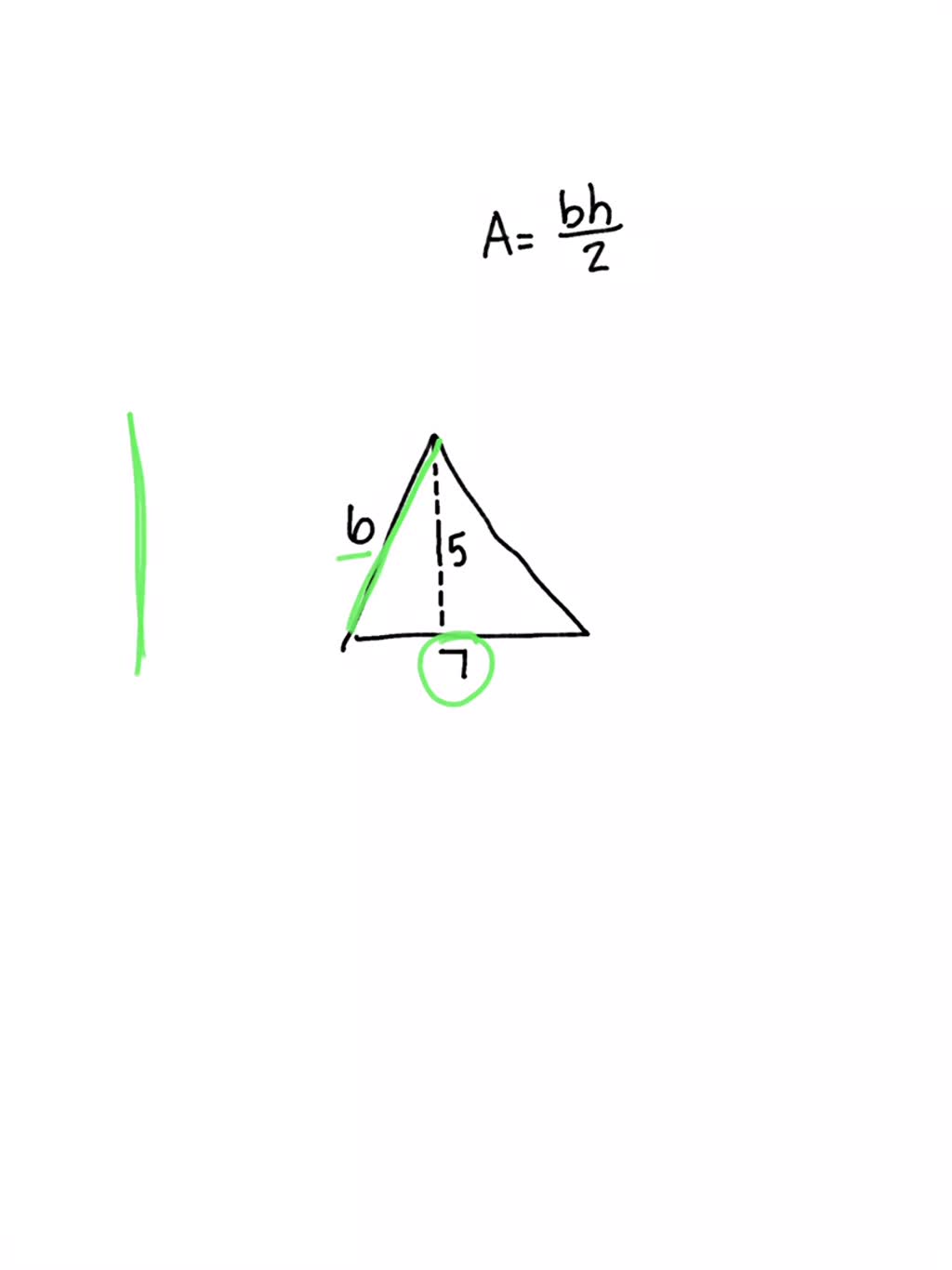SOLVED: what will be the area of a triangle of base and height