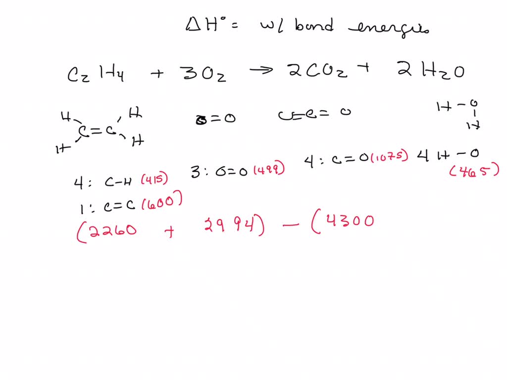 For the reaction, C2H4(g) + 3O2 â†’ 2CO2(g) + 2H2O(l); Î”U = -1415 kJ ...