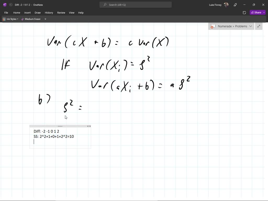 SOLVED: a) If s2 is the sample variance of the data xi, i = 1, ..., n ...