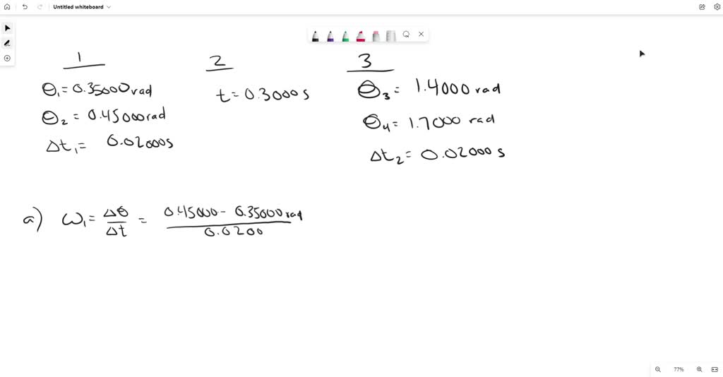 SOLVED: The angular position θ of a rotational object is given by: θ ...
