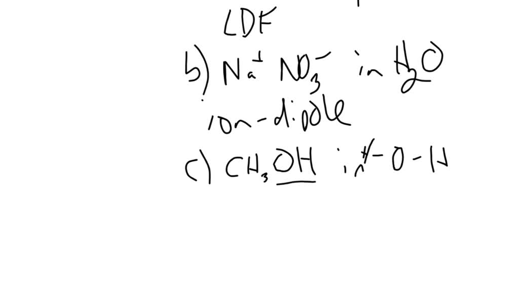 SOLVED: Name the primary intermolecular forces between solute particles ...