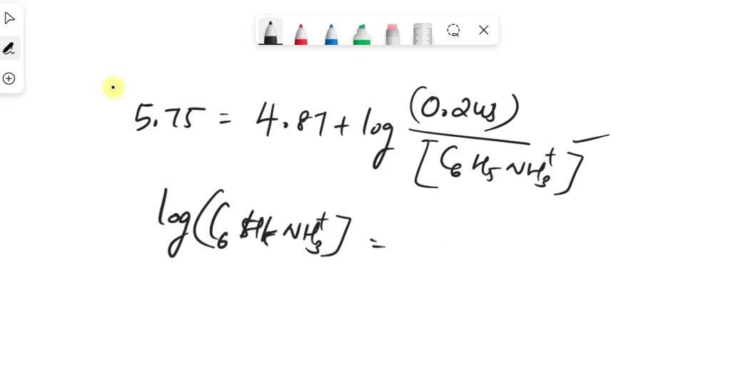 SOLVED: A buffered solution containing dissolved aniline, C6H5NH2, and ...