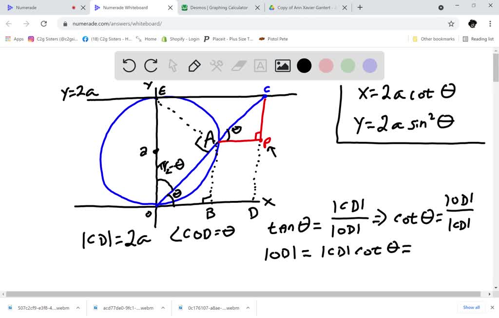 SOLVED: A curve, called a witch of Maria Agnesi, consists of all ...