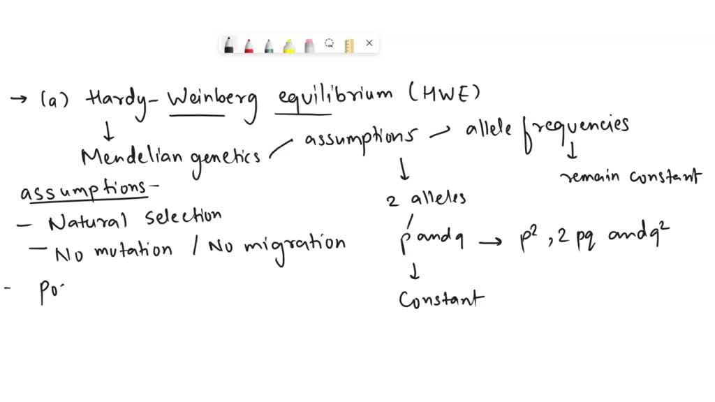 SOLVED: Write an essay on the Hardy-Weinberg equilibrium (HWE ...